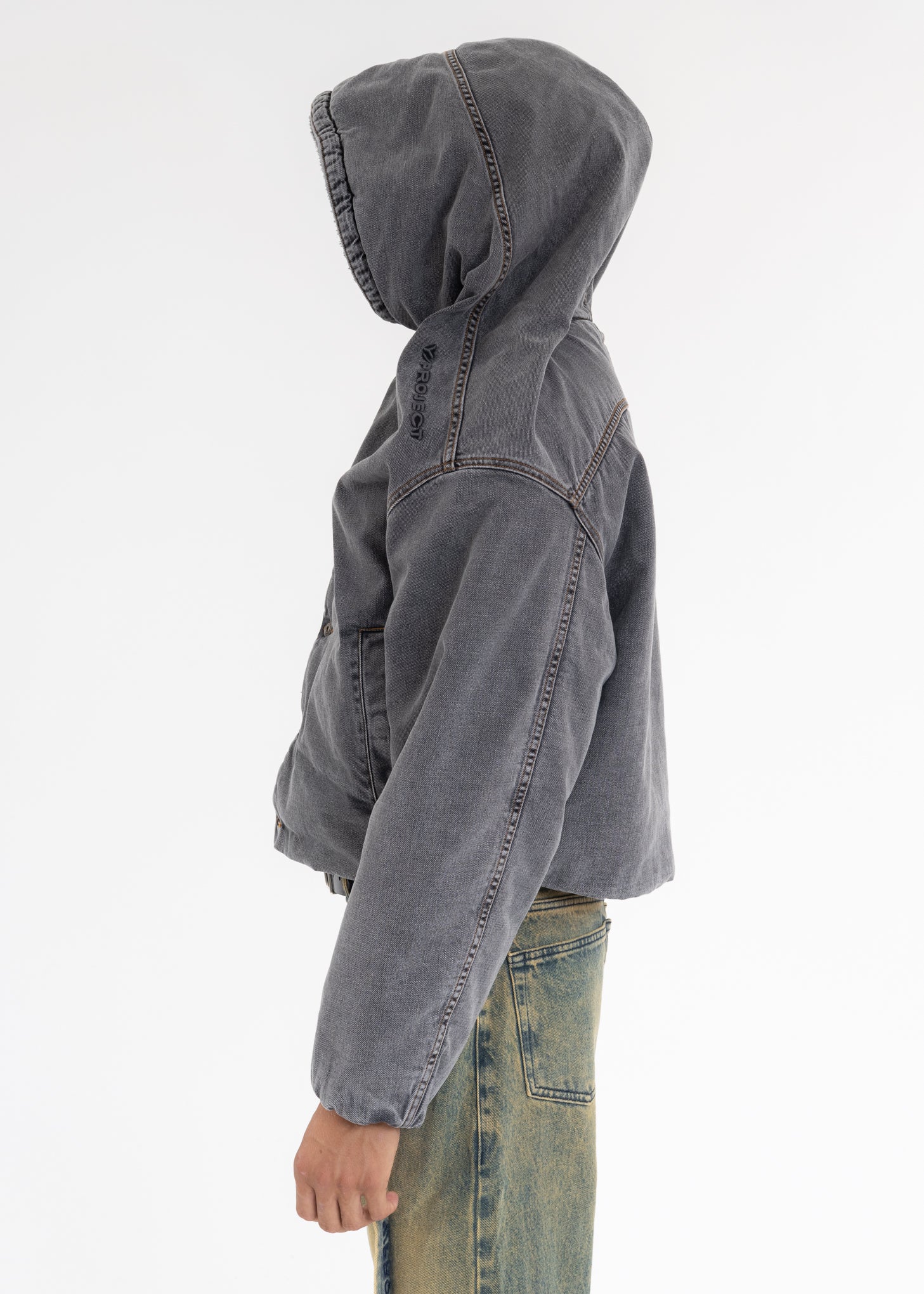 Y/project Monster Denim Jacket - Grey | Garmentory