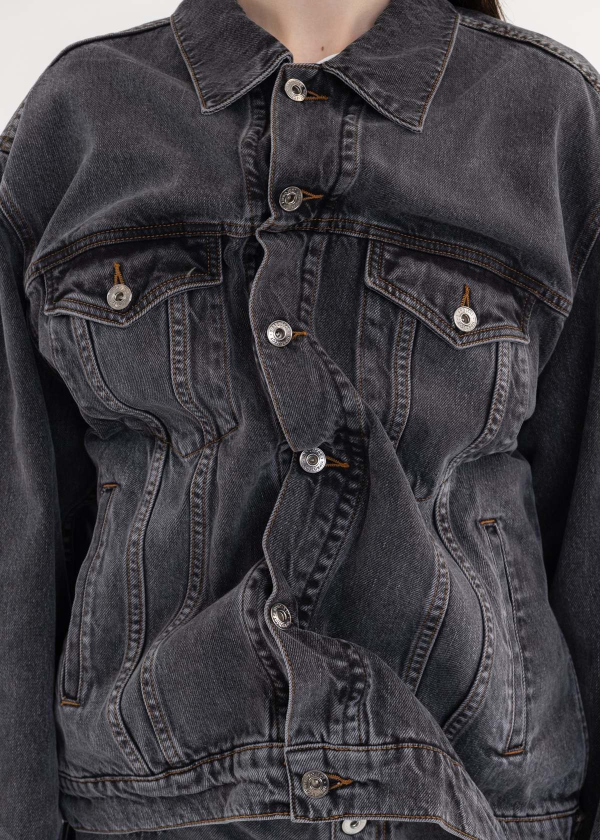 Y/project Classic Wire Denim Jacket - Black | Garmentory