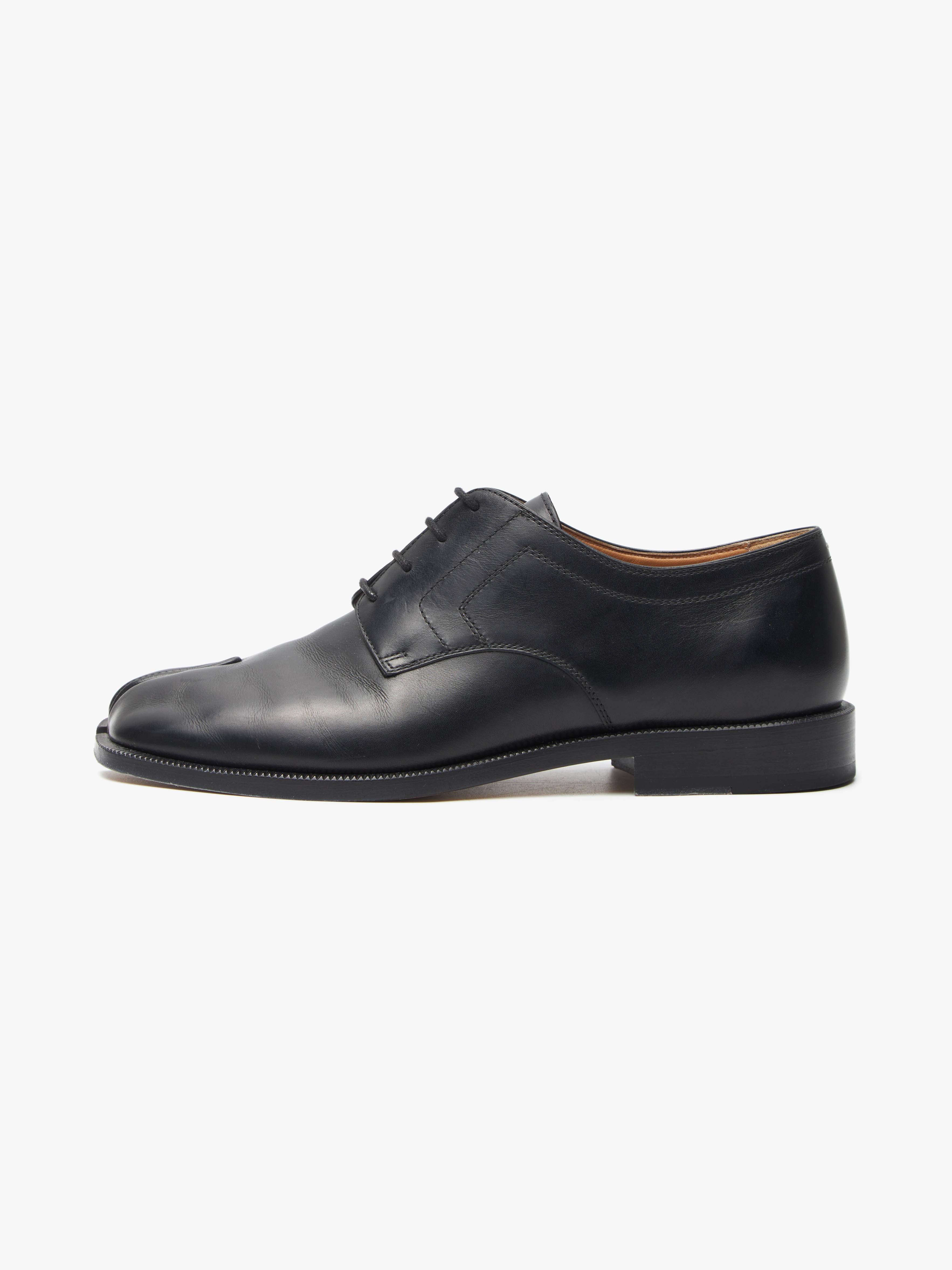 [Pre-Loved] Maison Margiela M Leather Tabi Derby Shoes - Black | Garmentory