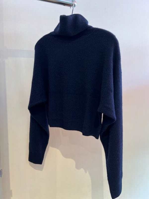 Crush Cashmere Changi Roll Neck Sweater - Navy | Garmentory