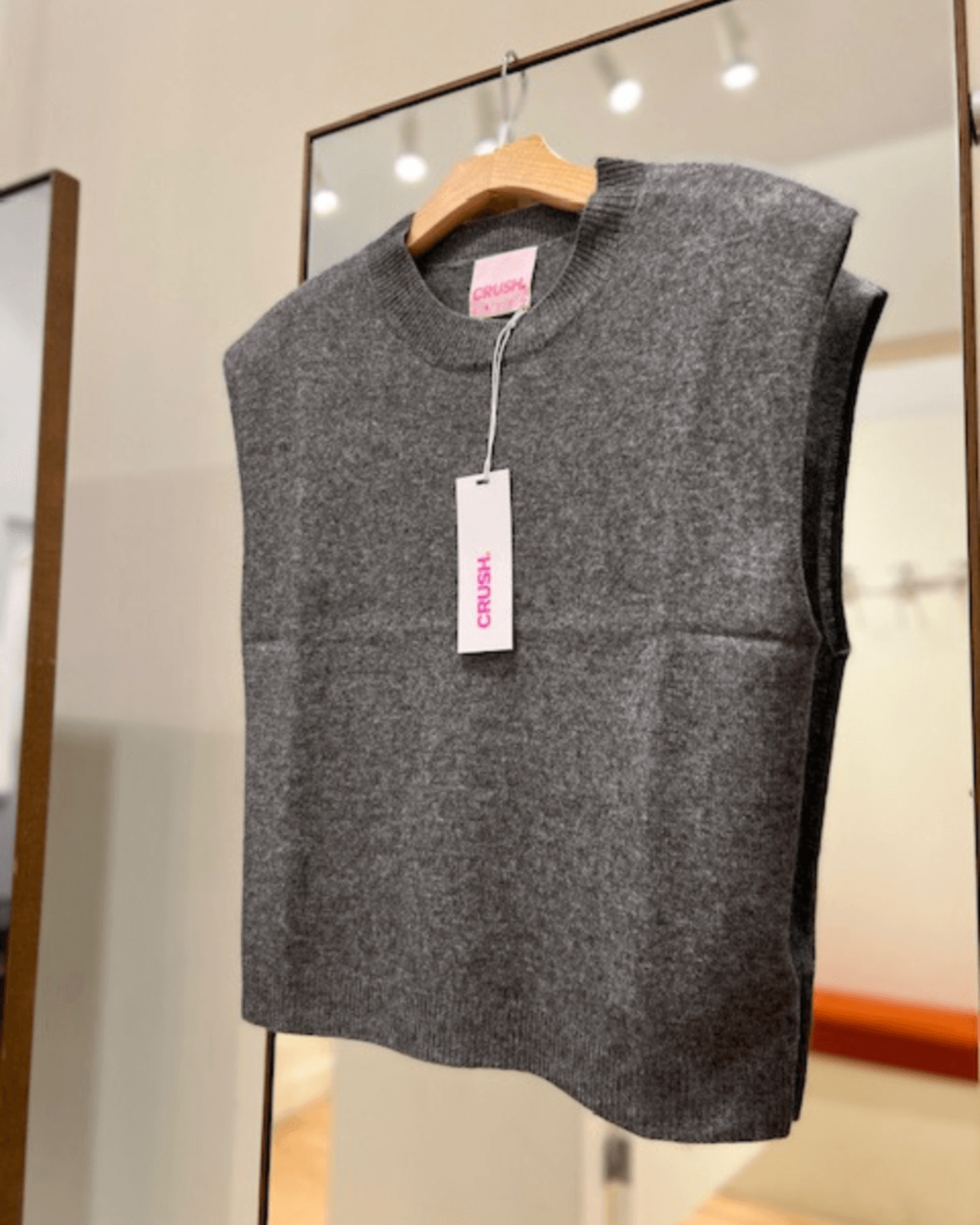 Crush Cashmere Lucca Crew Tank - Smoke | Garmentory