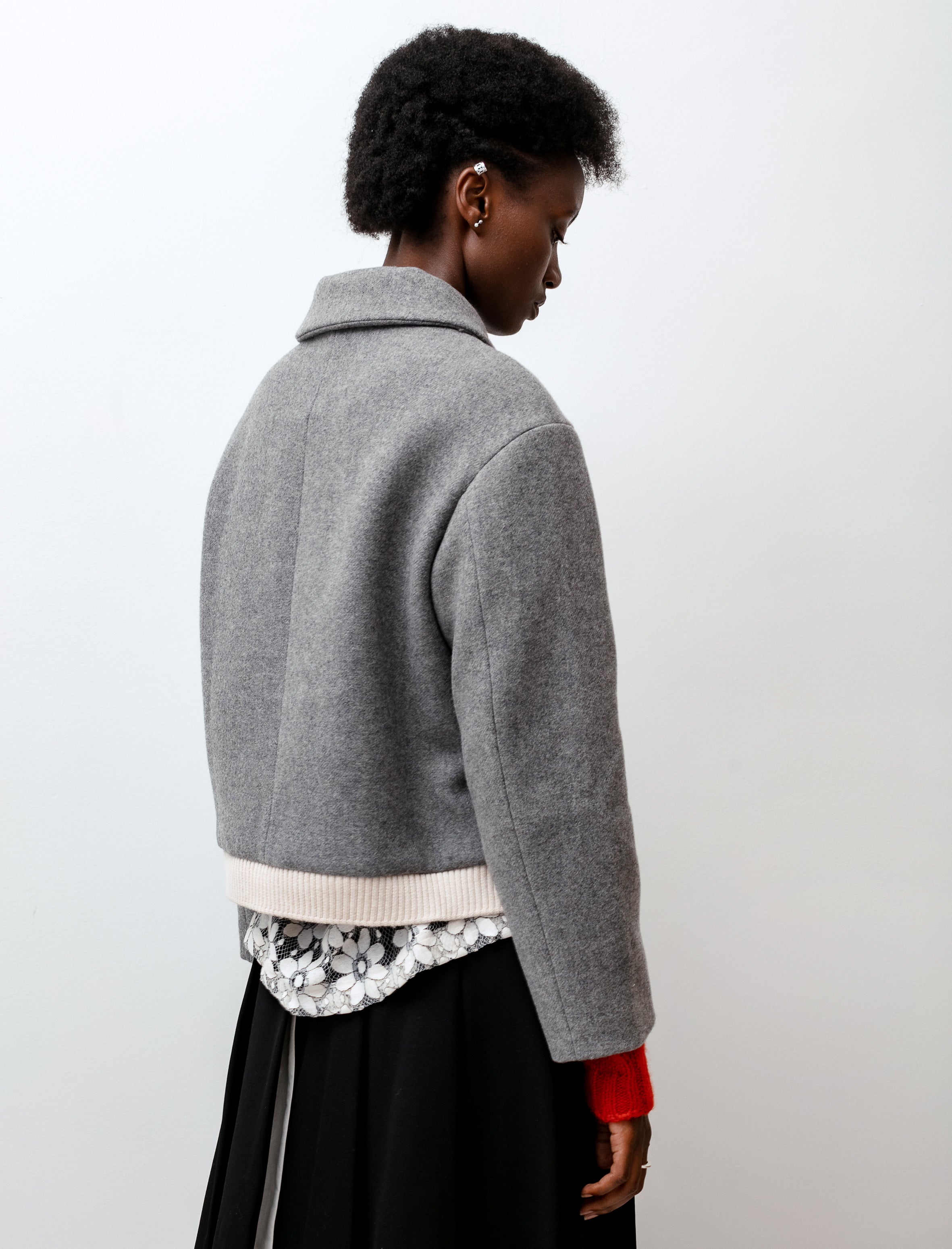 Sara Lanzi Cropped Jacket - Grey | Garmentory