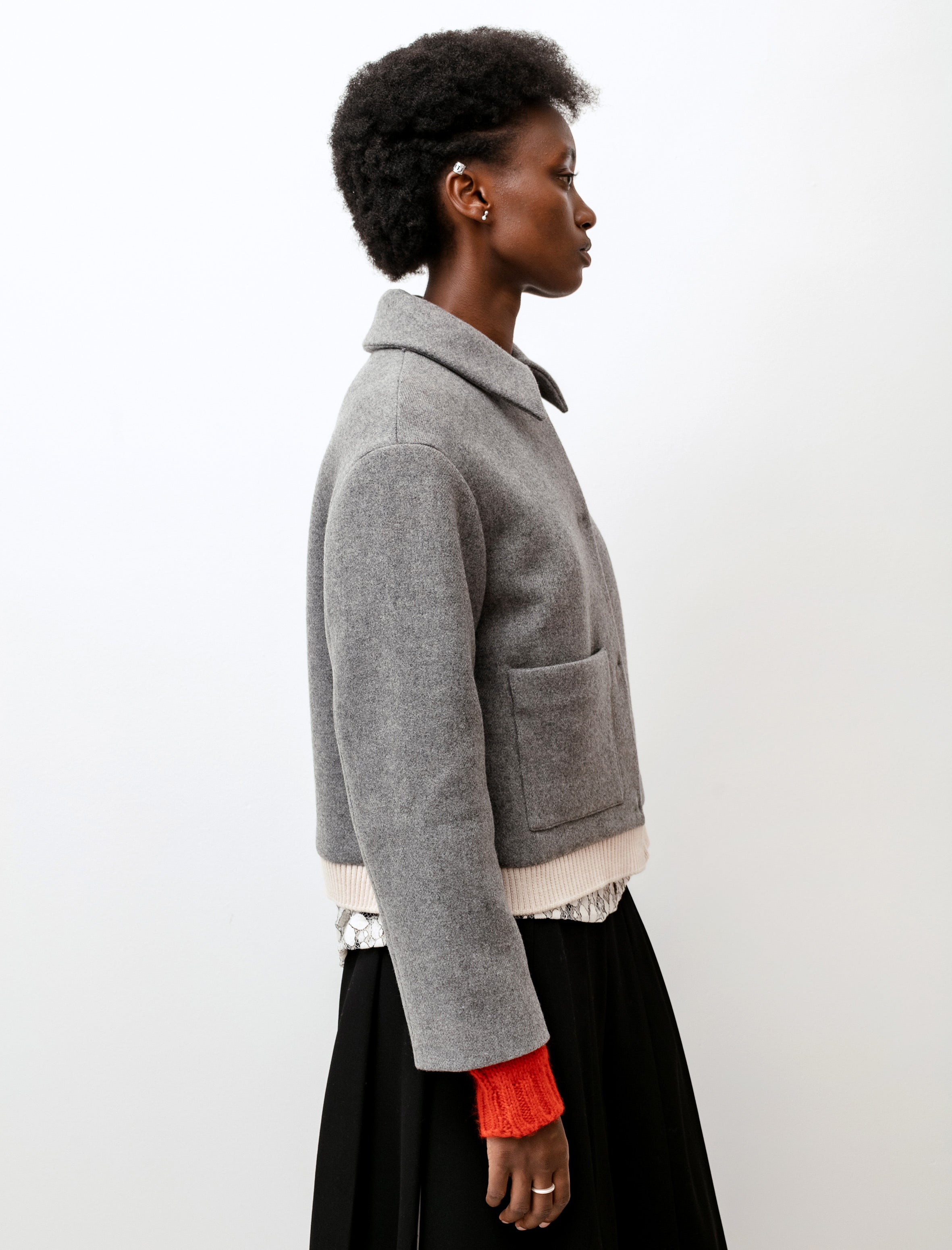 Sara Lanzi Cropped Jacket - Grey | Garmentory