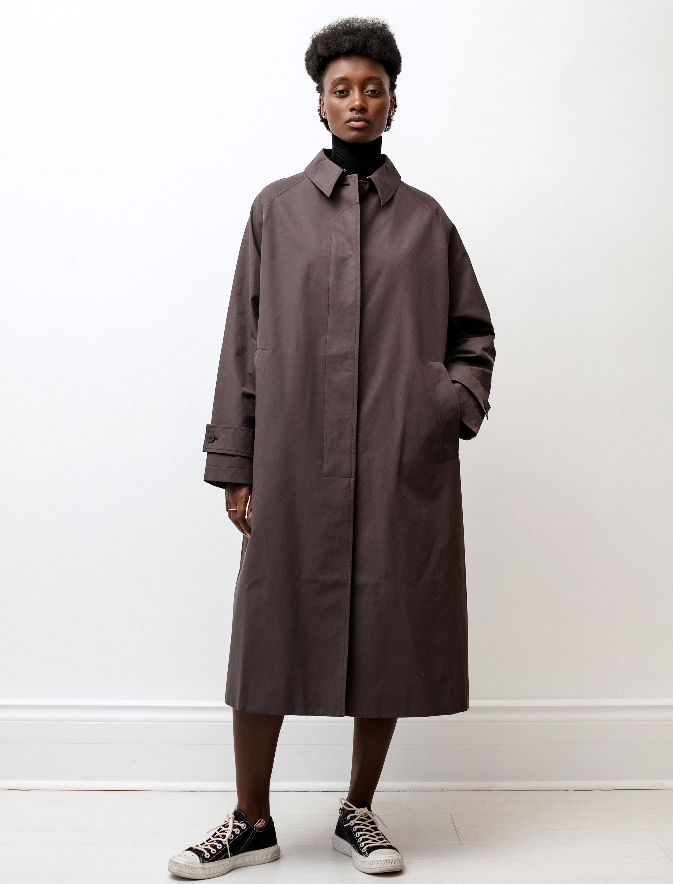 Studio Nicholson Holin Technical Trench - Cocoa | Garmentory