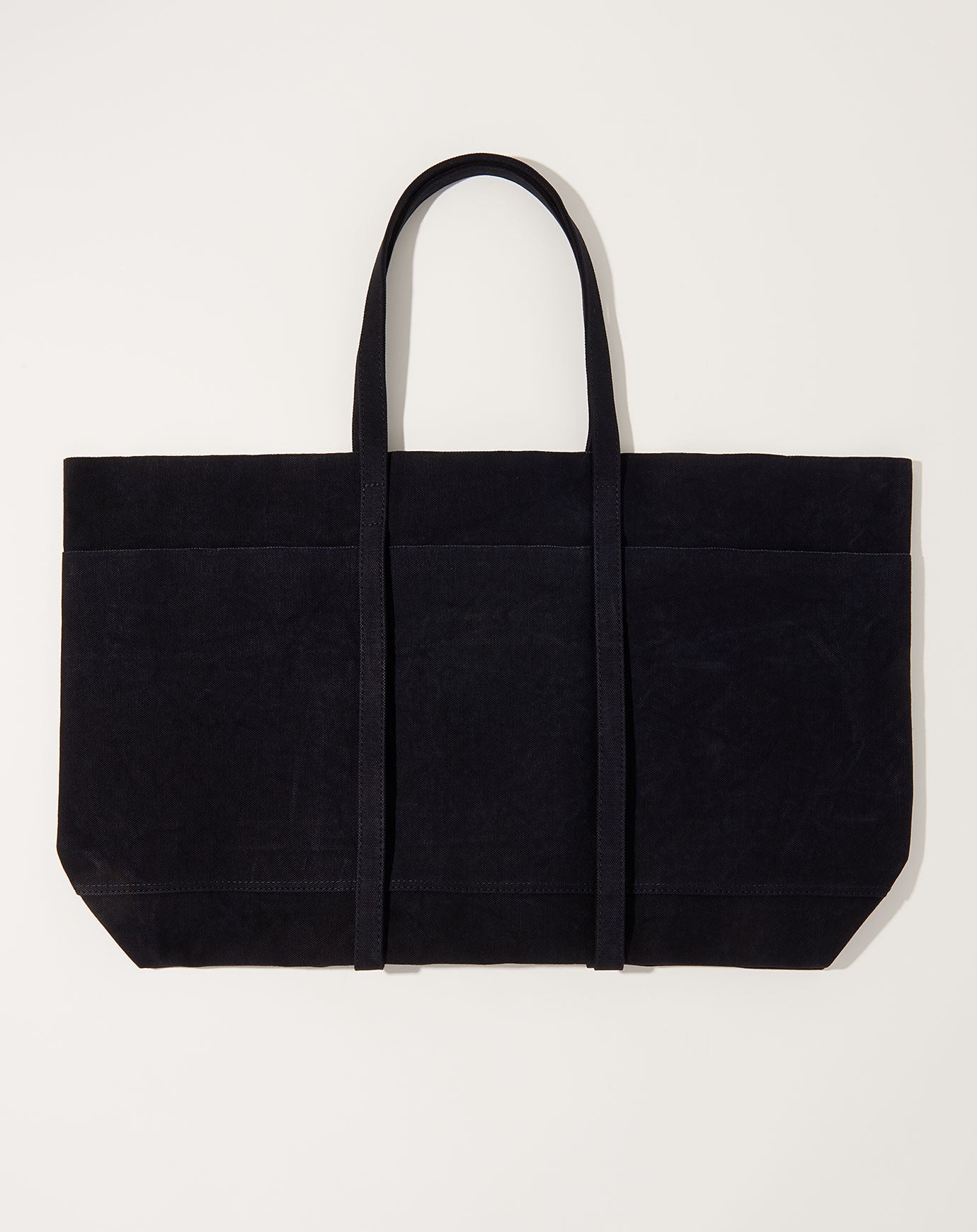 Washed Canvas 6 Pocket Large Tote in Black | Garmentory