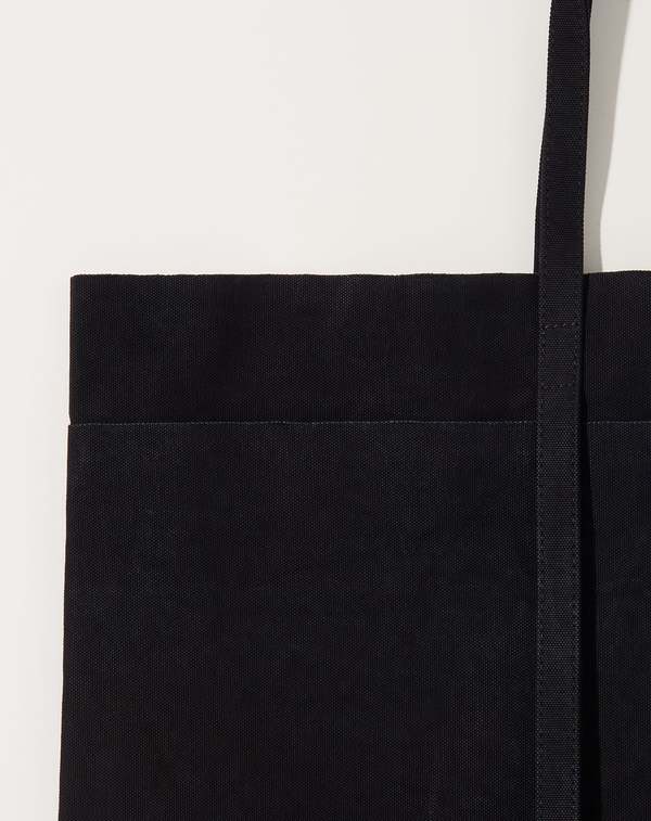 Washed Canvas 6 Pocket Large Tote in Black | Garmentory