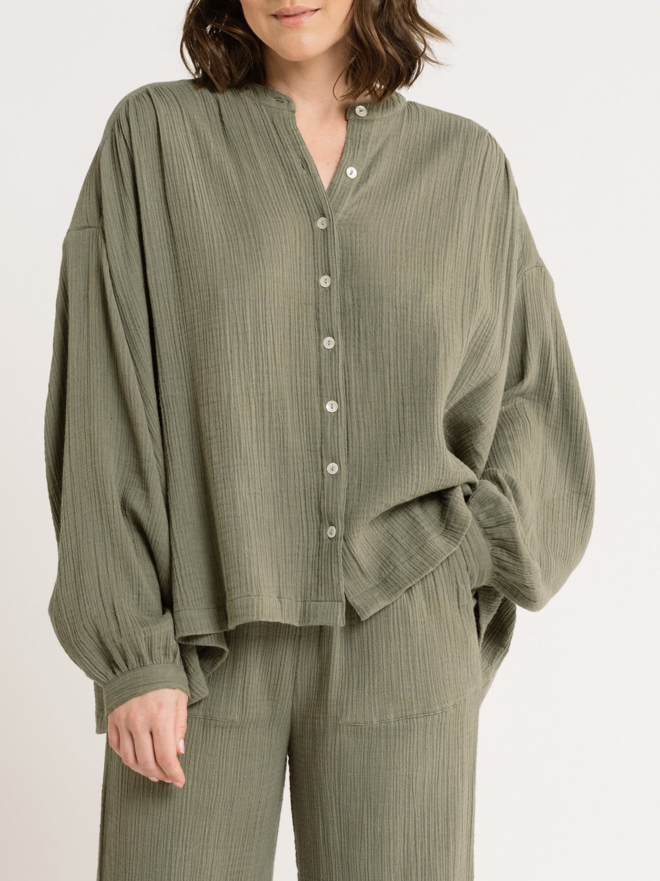 LAUDE the Label Francoise Top - Sagebrush | Garmentory