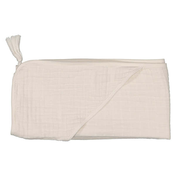 Kids Moumout Paris Sybel Hooded Towel - Milk Cream | Garmentory