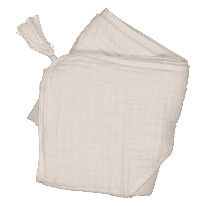 Kids Moumout Paris Sybel Hooded Towel - Milk Cream | Garmentory