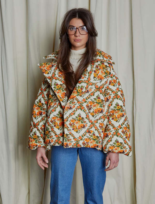 TANNER FLETCHER Rita Double Breasted Corduroy Comforter Coat | Garmentory