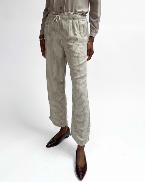 Linen Drawstring Pants - Stripe | Garmentory