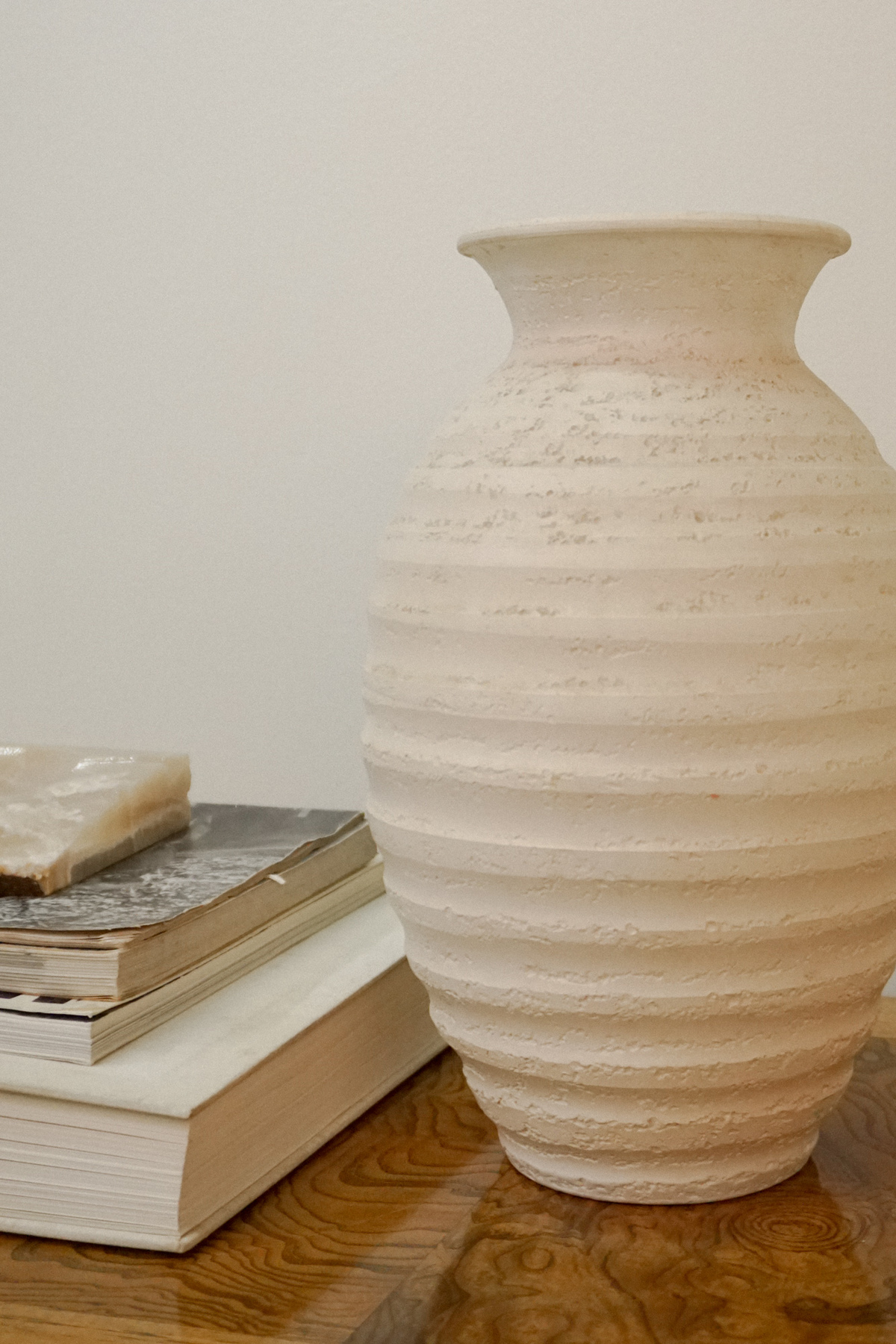 Vintage Leigh Collective Ceramic Ridge Vase - Cream | Garmentory