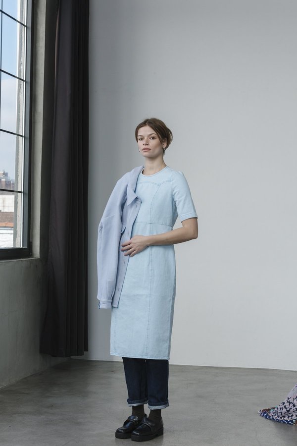 Carleen Dolly Denim Dress - Salt Wash | Garmentory