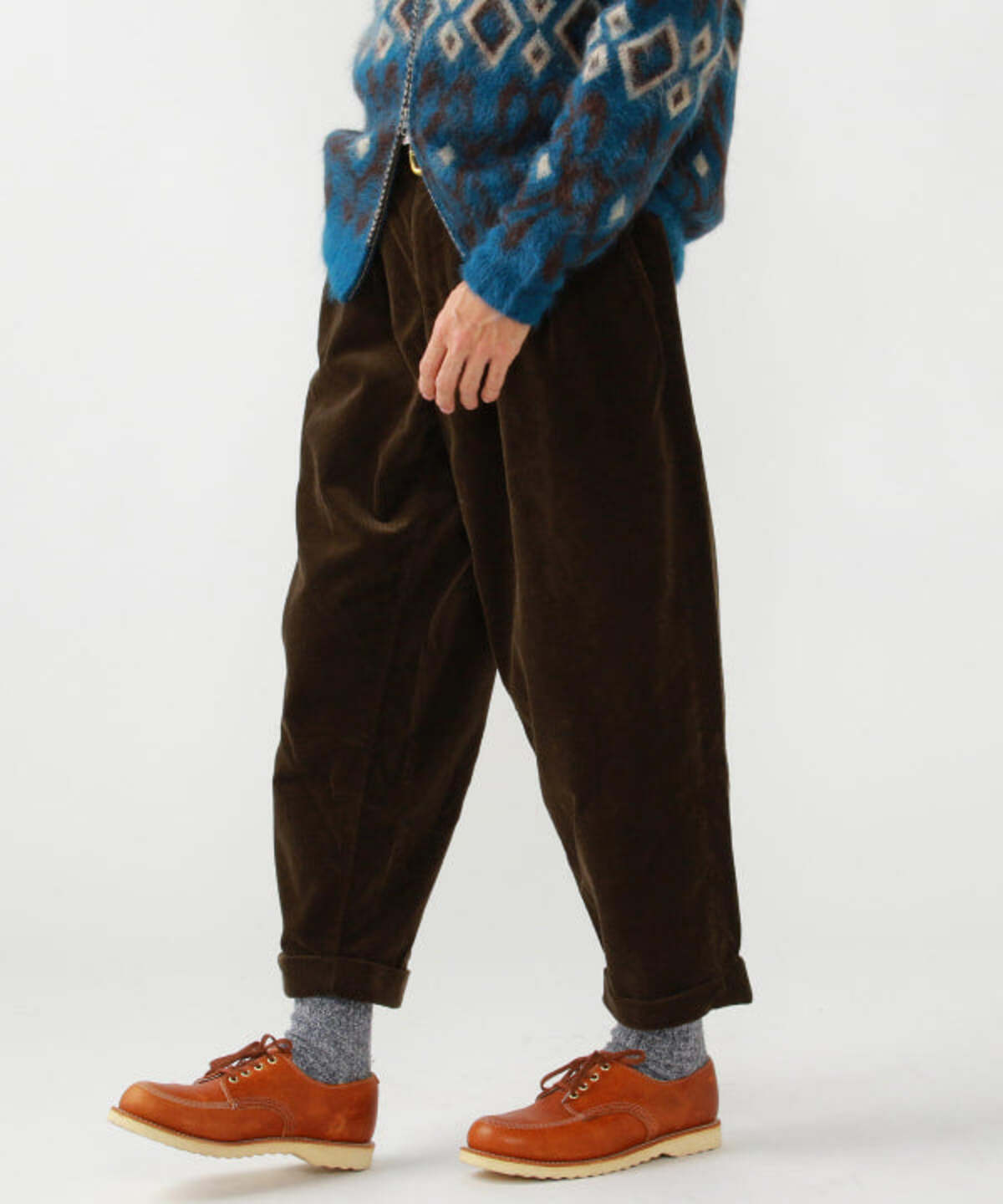 Beams Plus 2Pleats Corduroy - DARK BROWN | Garmentory