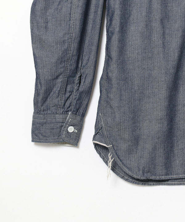 Beams Plus WORK Indigo Shirt - HERRINGBONE | Garmentory