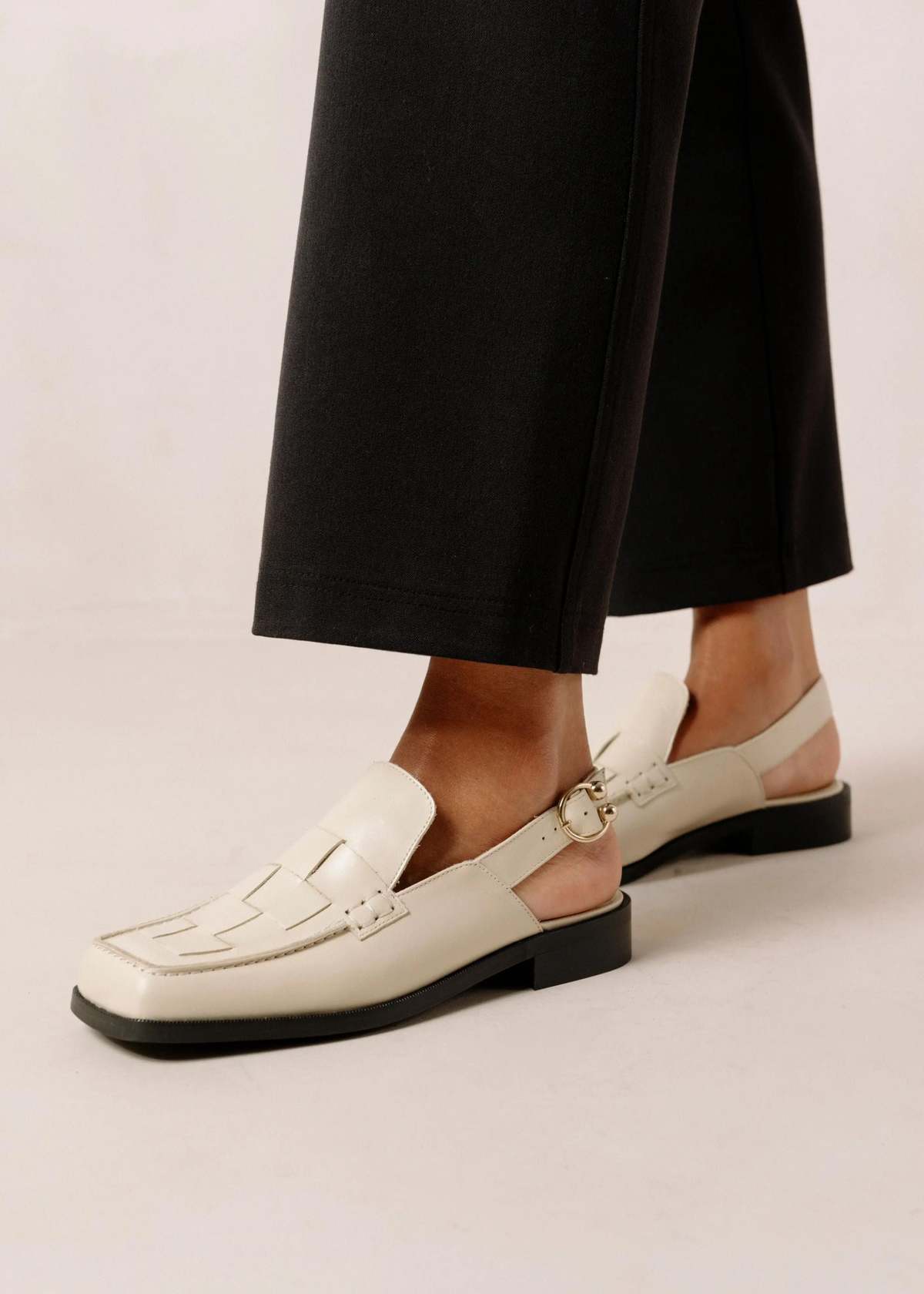 Alohas Abe braided loafer - cream | Garmentory