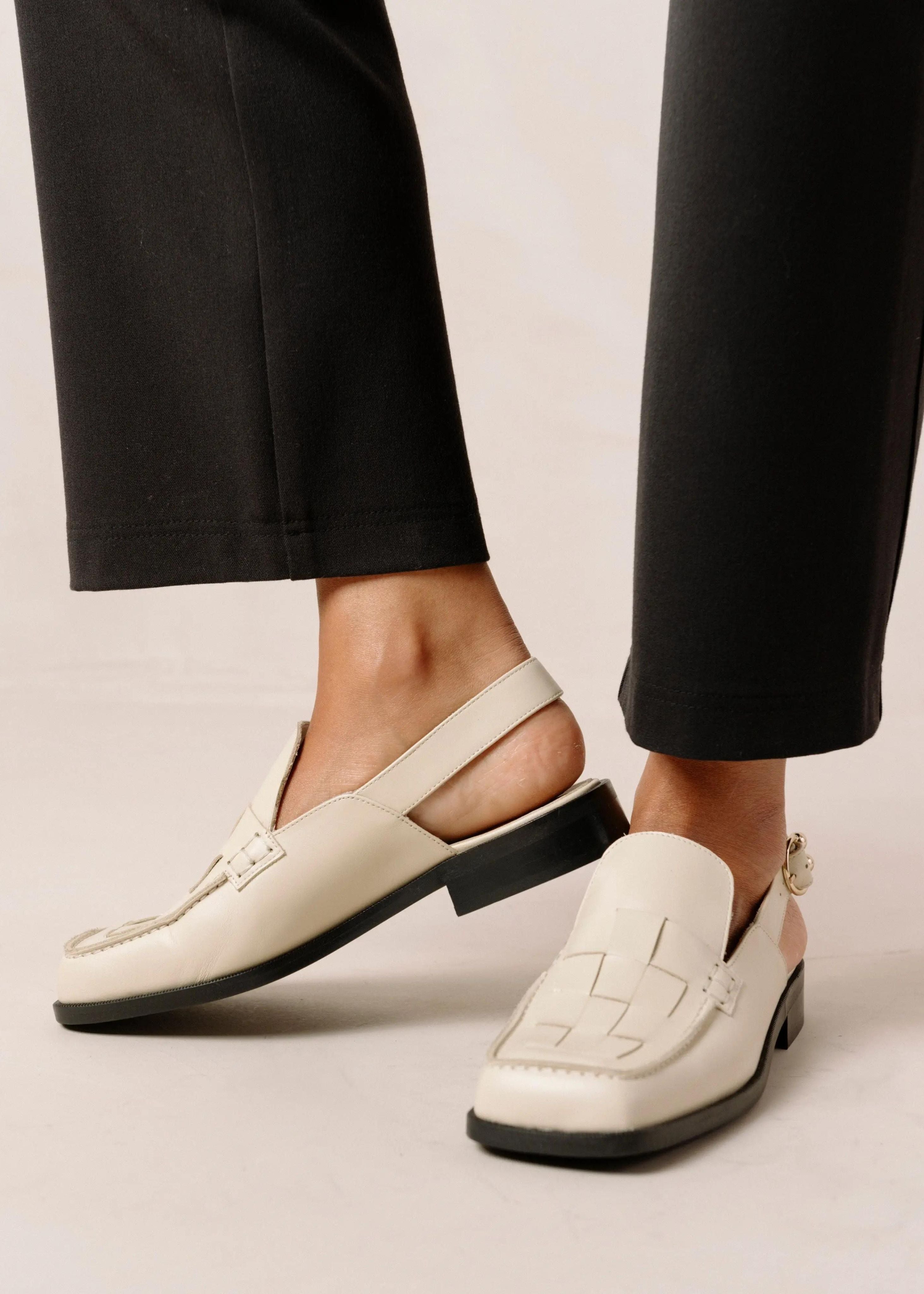 Alohas Abe braided loafer - cream | Garmentory