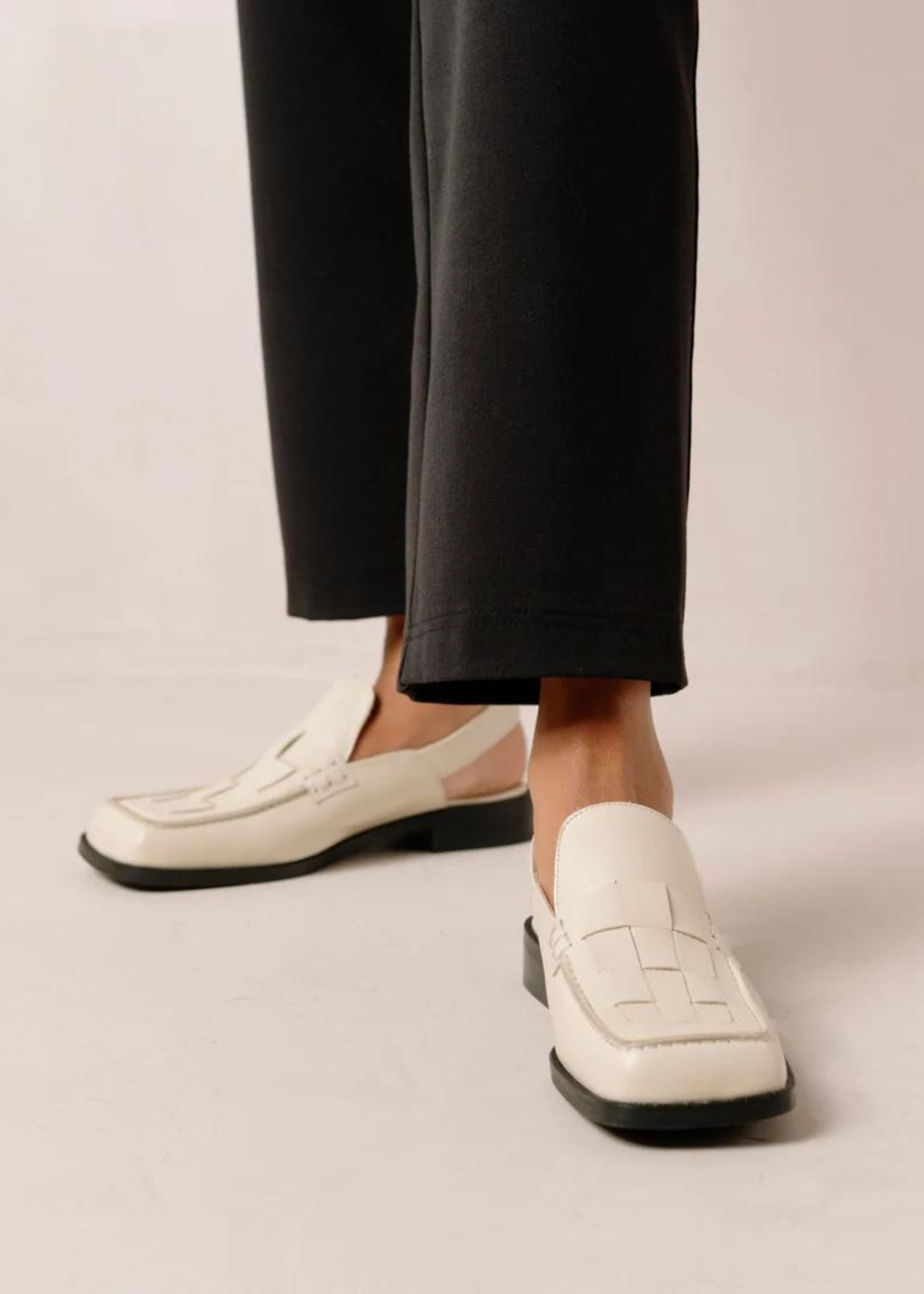 Alohas Abe braided loafer - cream | Garmentory