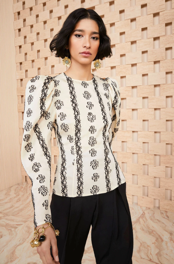Ulla Johnson Layla Blouse - Birch | Garmentory
