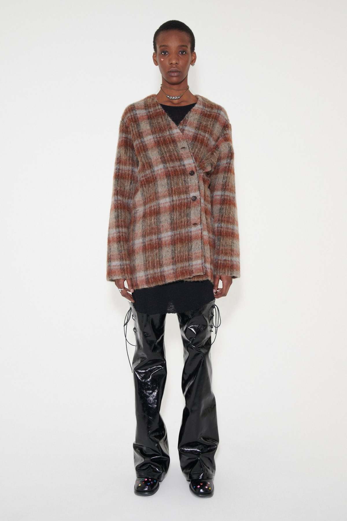 Our Legacy MID LINE Mohair Cardigan - Ament Check | Garmentory