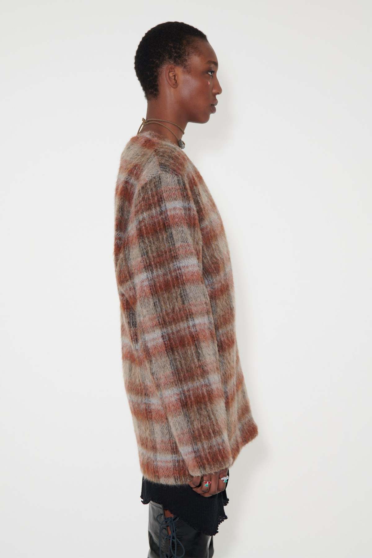 Our Legacy MID LINE Mohair Cardigan - Ament Check | Garmentory