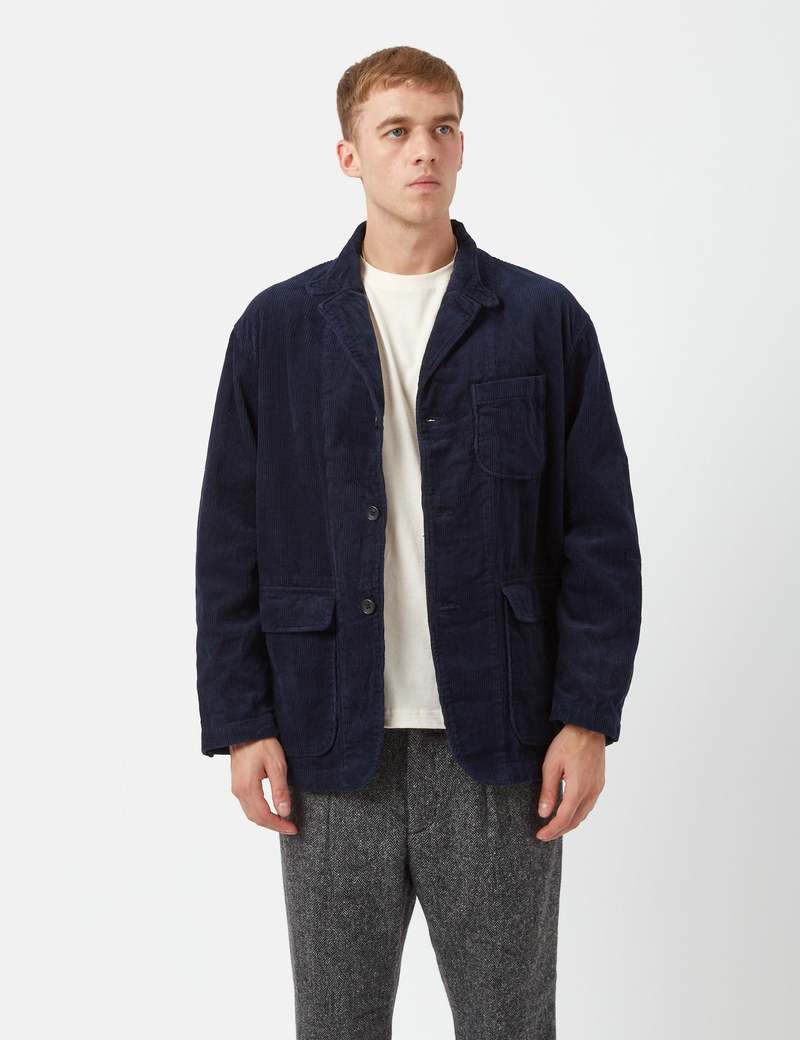 Engineered Garments Loiter Jacket (8W Corduroy) - Dark Navy Blue ...