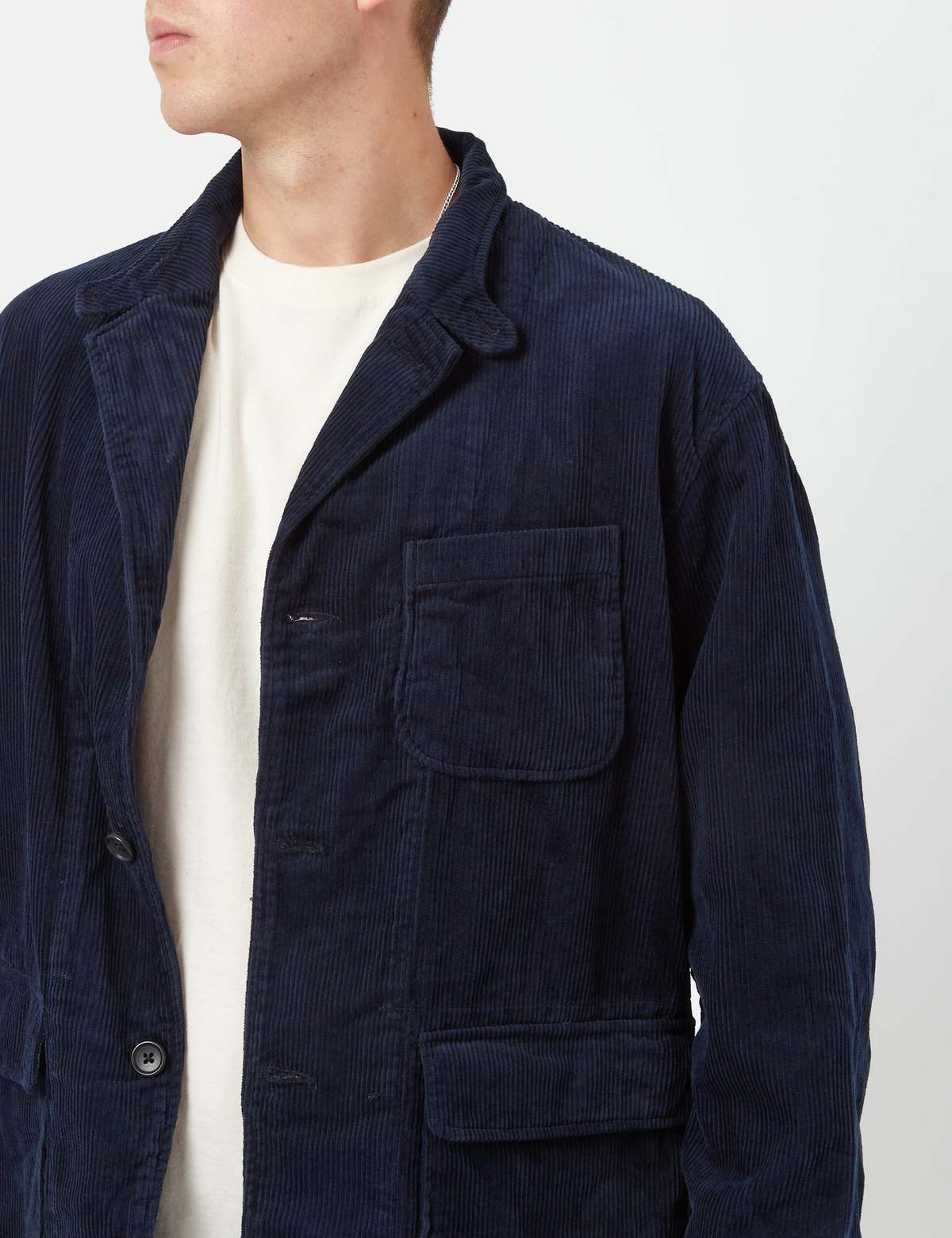 Engineered Garments Loiter Jacket (8W Corduroy) - Dark Navy Blue ...