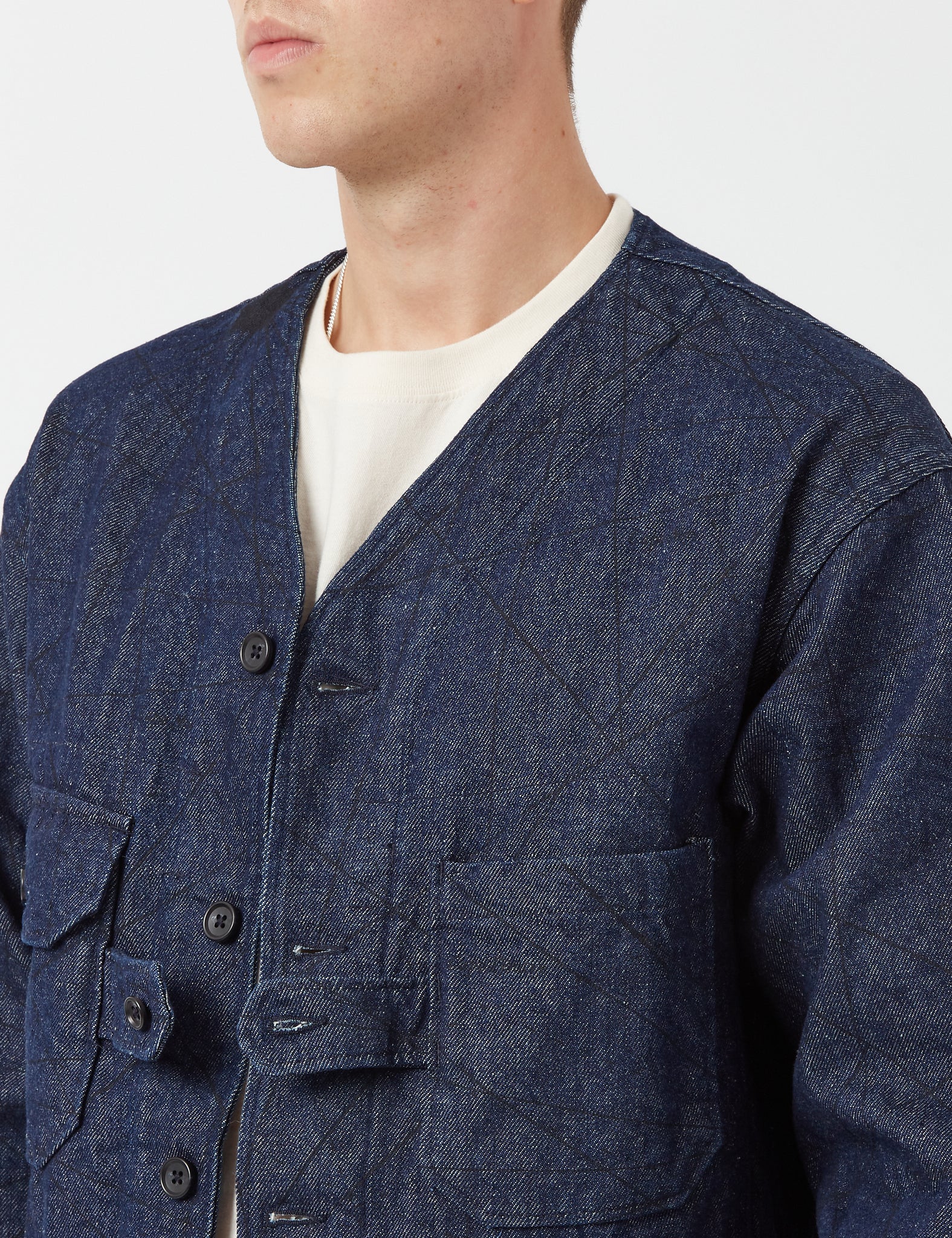 Engineered Garments 12oz Denim Nautical Print Jacket - Indigo Blue ...