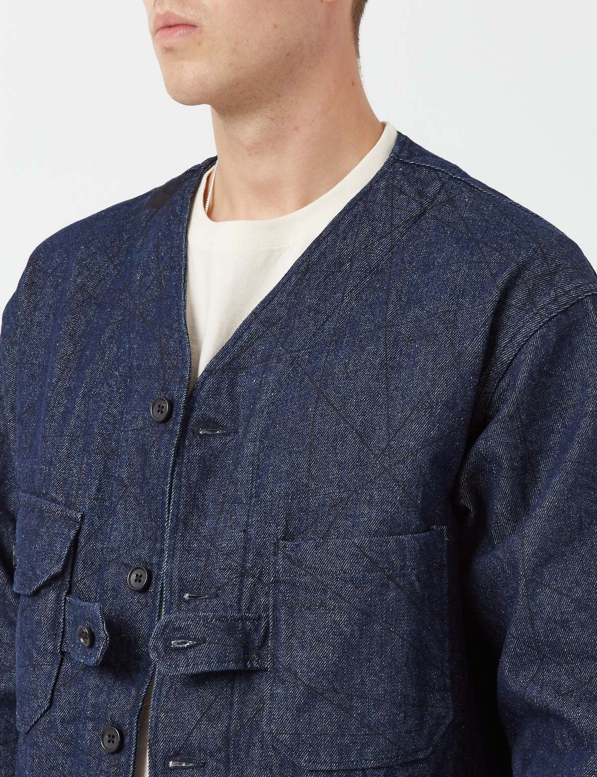 Engineered Garments 12oz Denim Nautical Print Jacket - Indigo Blue ...
