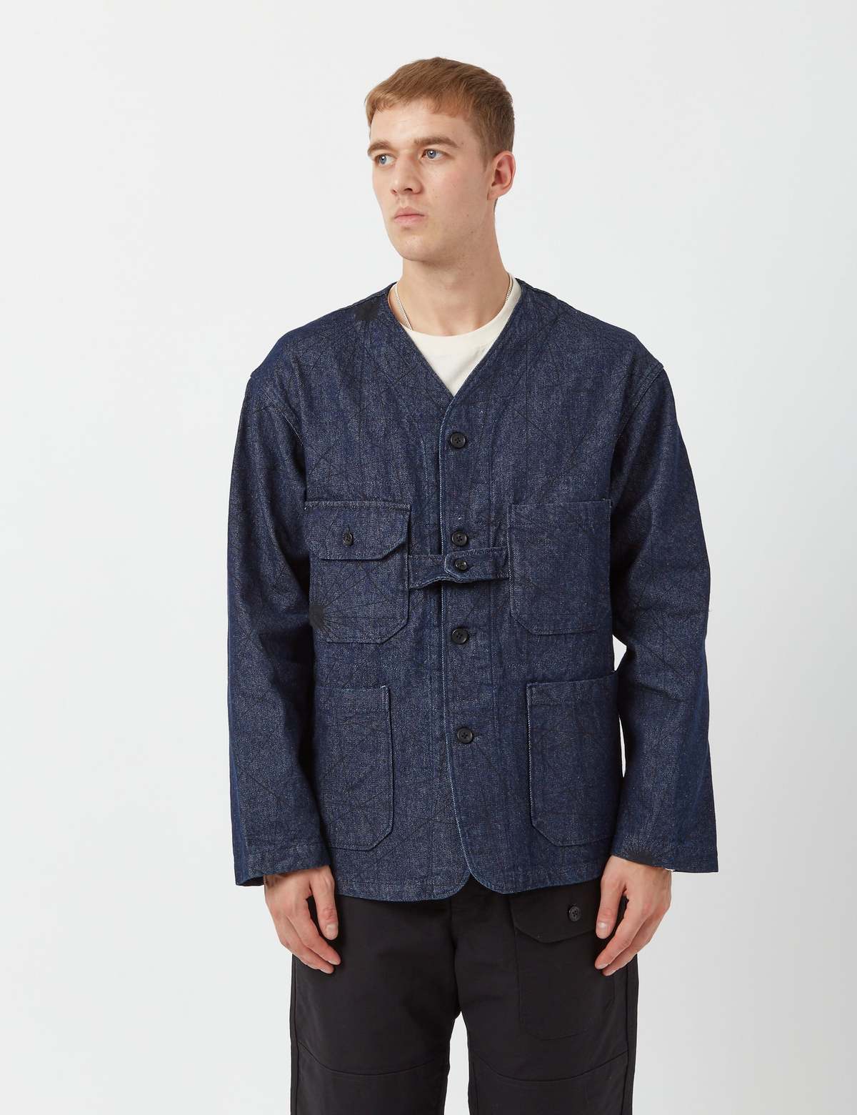 Engineered Garments 12oz Denim Nautical Print Jacket - Indigo Blue ...