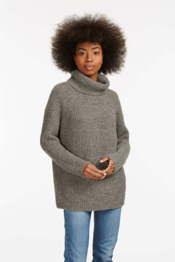 Les Racines Du Ciel Rubis Collar Sweater - Dark Grey | Garmentory