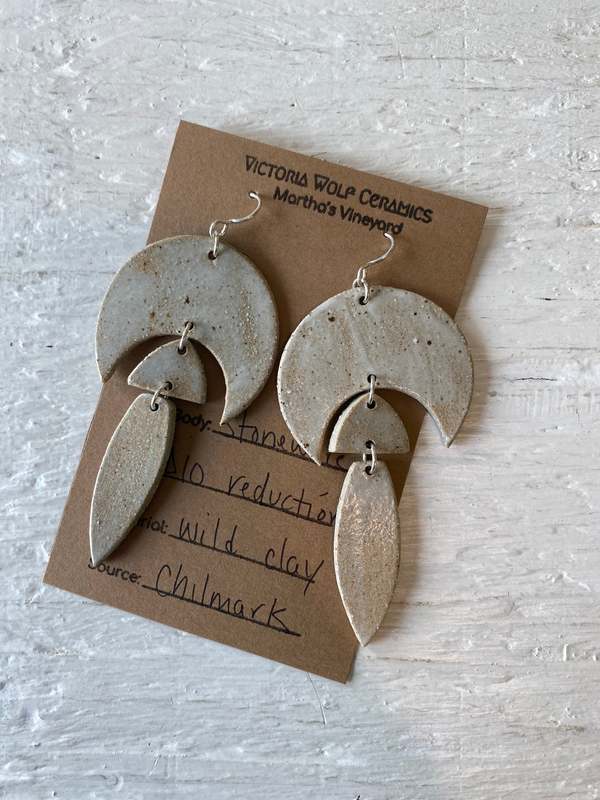 Victoria Wolf Ceramics Porcelain Horseshoe Earrings | Garmentory