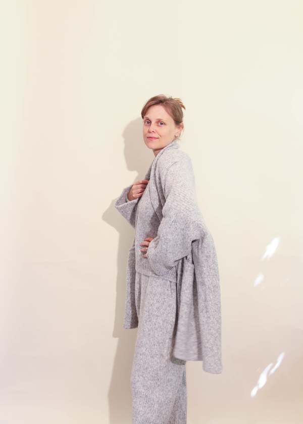 Atelier Delphine Haori Baby Alpaca Coat - Watery Sky | Garmentory