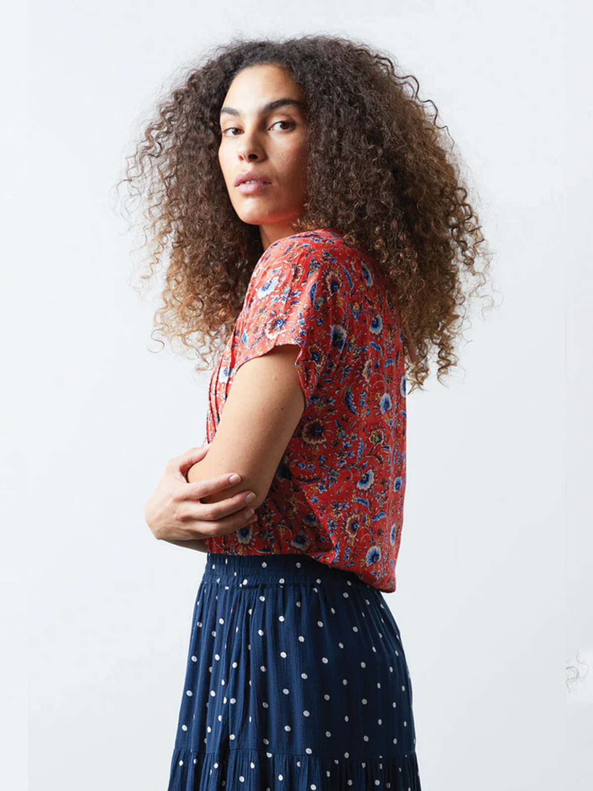 Lolly's Laundry Heather Top - Vermillion | Garmentory