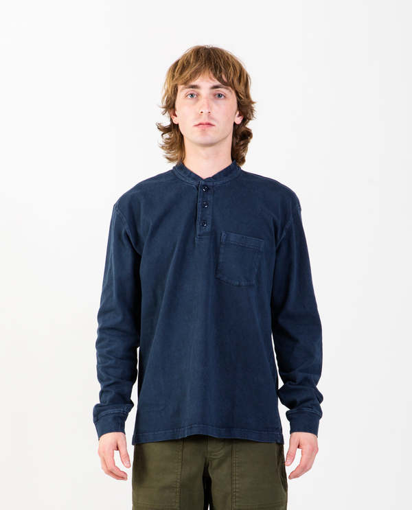 Alex Mill Heavyweight Jersey Henley - NAVY | Garmentory