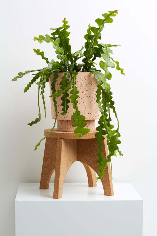 Capra Designs Banjo Planter and Cork Plant Stand Set | Garmentory