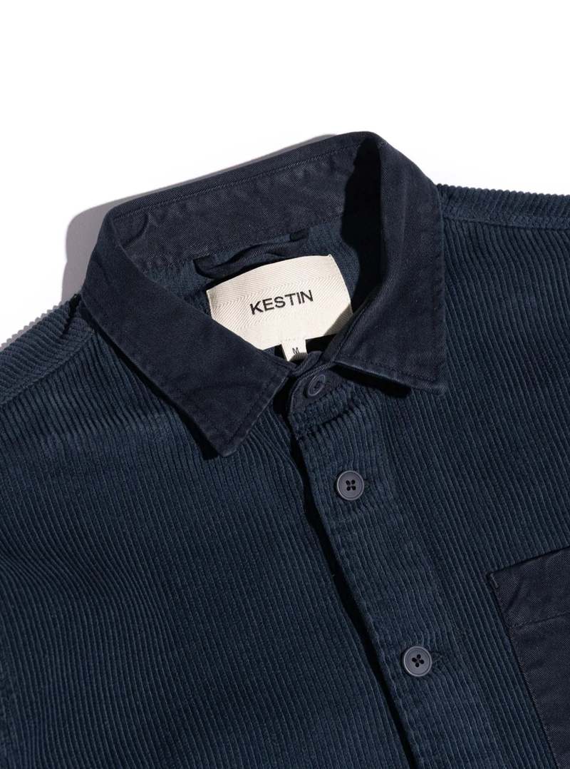 KESTIN Rosyth Shirt Jacket - Navy Corduroy | Garmentory