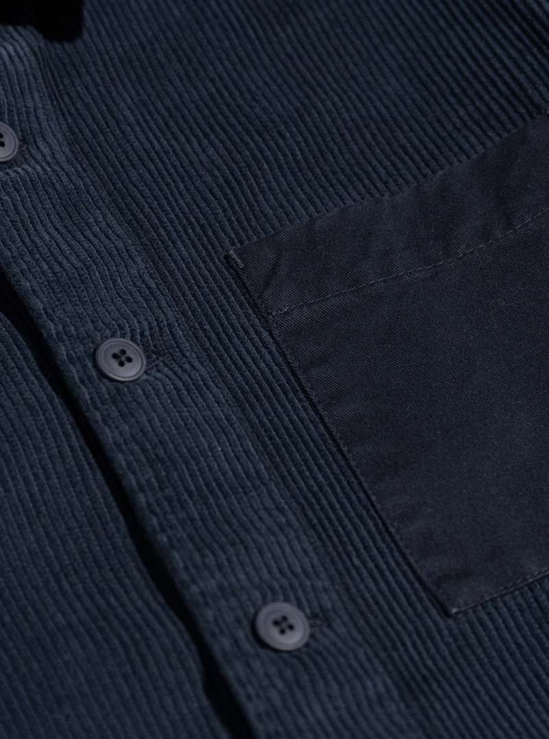 KESTIN Rosyth Shirt Jacket - Navy Corduroy | Garmentory