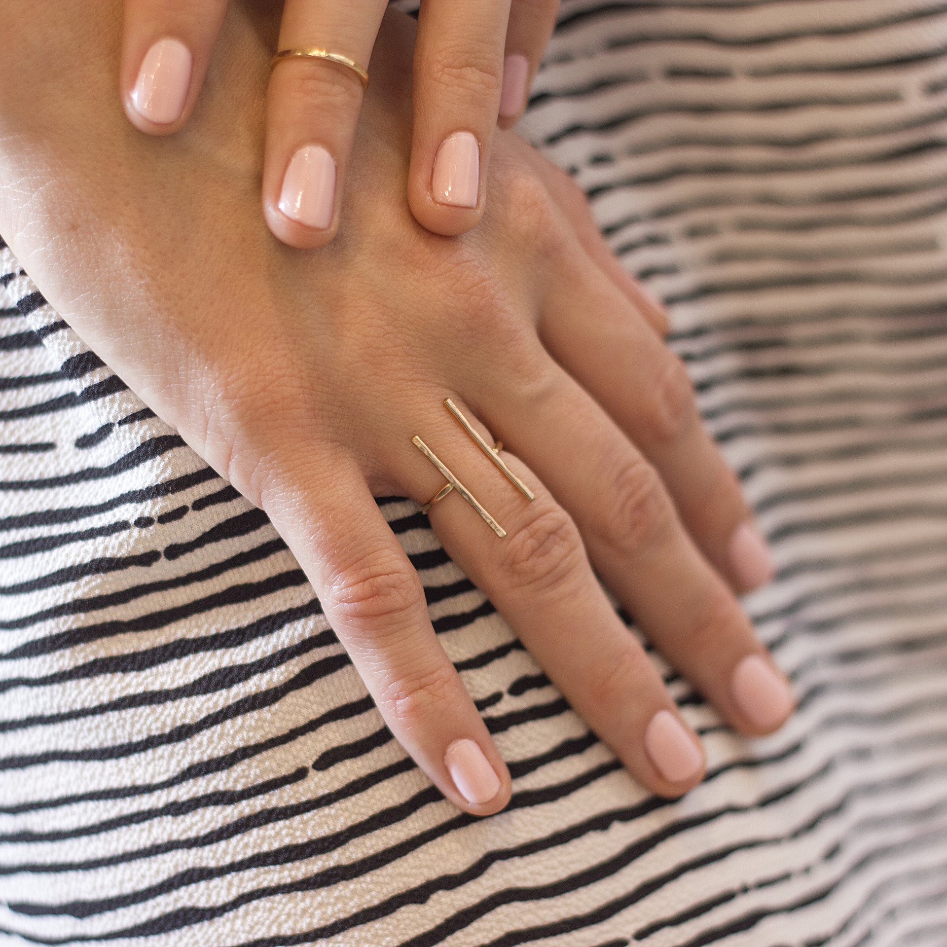 Katye Landry Open Bar Ring - Yellow Gold | Garmentory