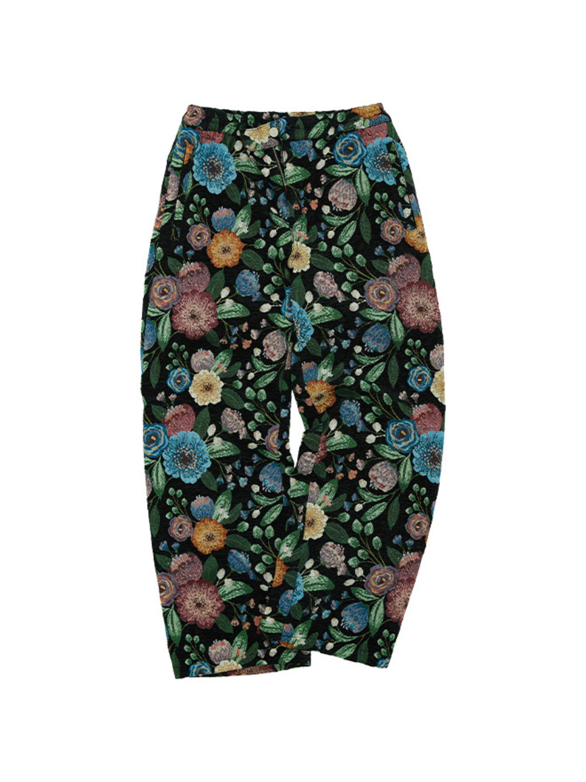 ANDERSSON BELL Floral Jacquard Pants - Black | Garmentory