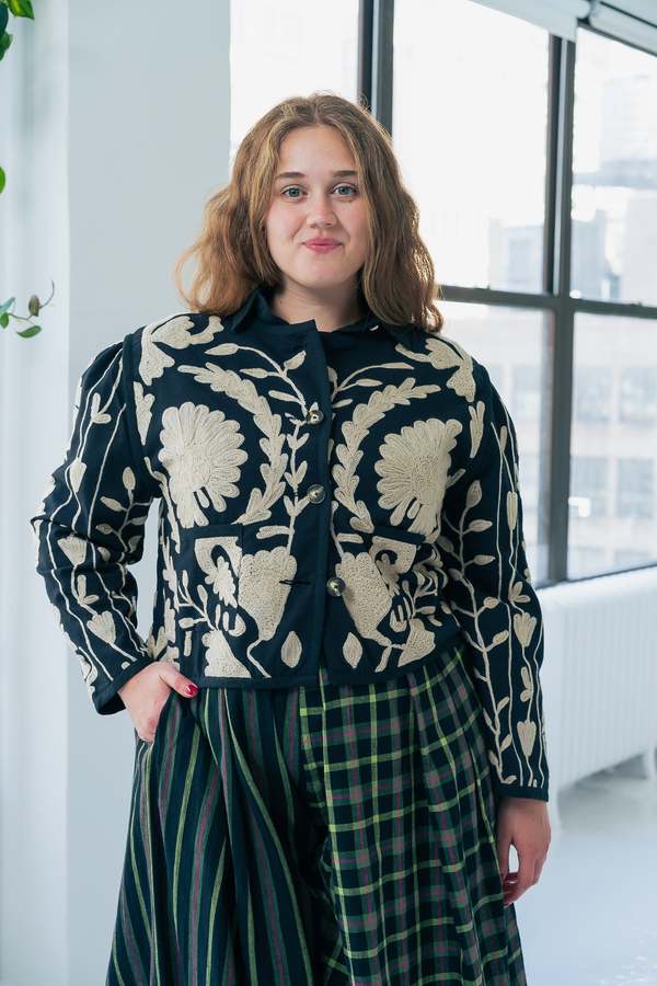 RUJUTA SHETH Gia Jacket - Flora Embroidery | Garmentory