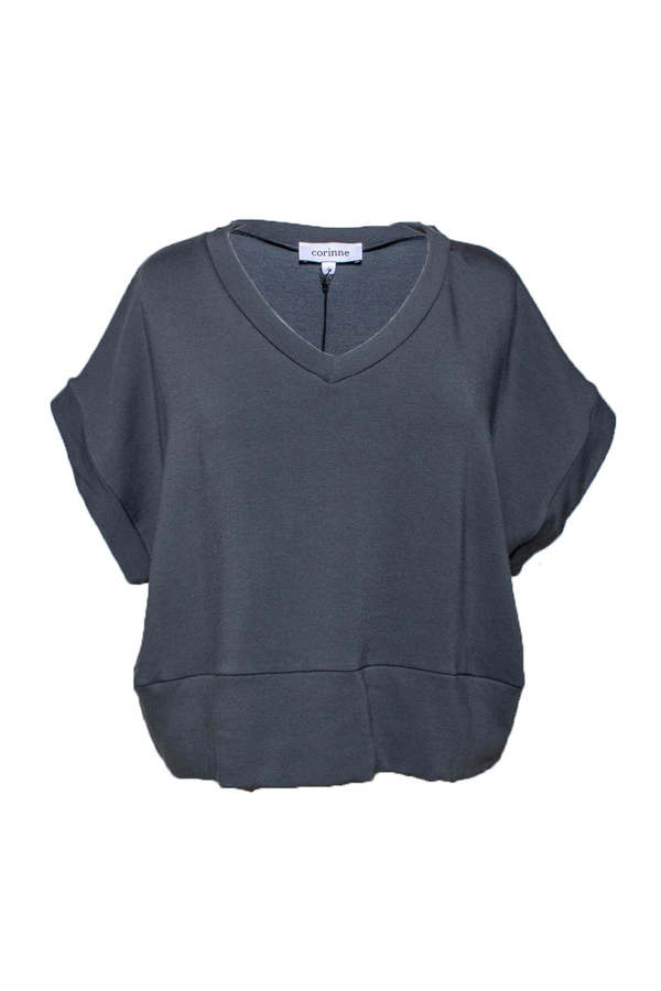 Corinne Collection Pico Sweater Vest - Charcoal | Garmentory