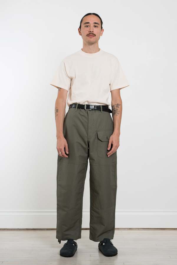 Engineered Garments Deck Cotton Double Cloth Pant - Olive | Garmentory