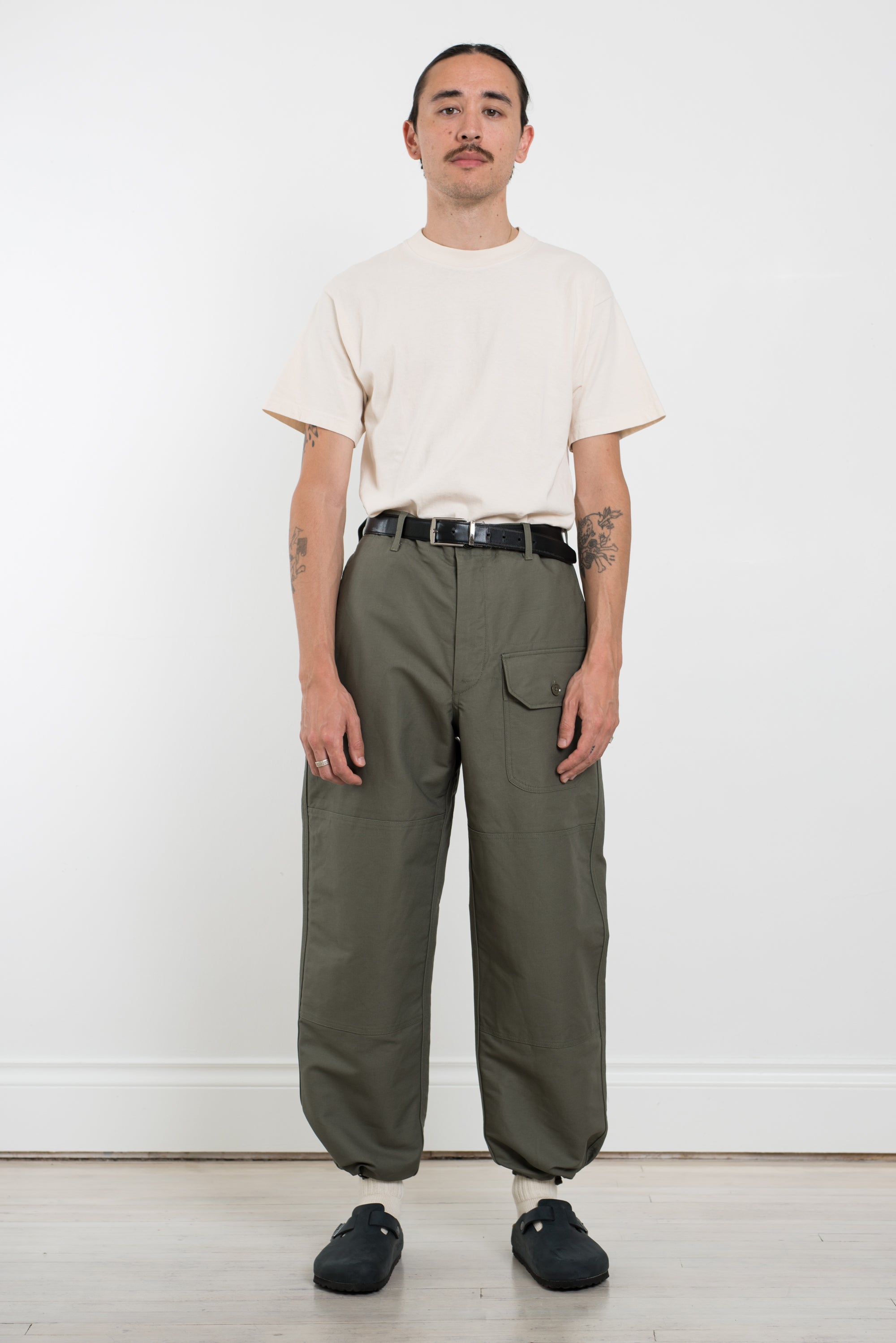 Engineered Garments Deck Cotton Double Cloth Pant - Olive | Garmentory