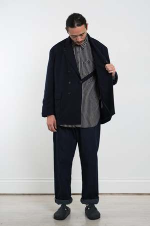 Engineered Garments Reefer Wool Uniform Serge Jacket - Dark Navy ...