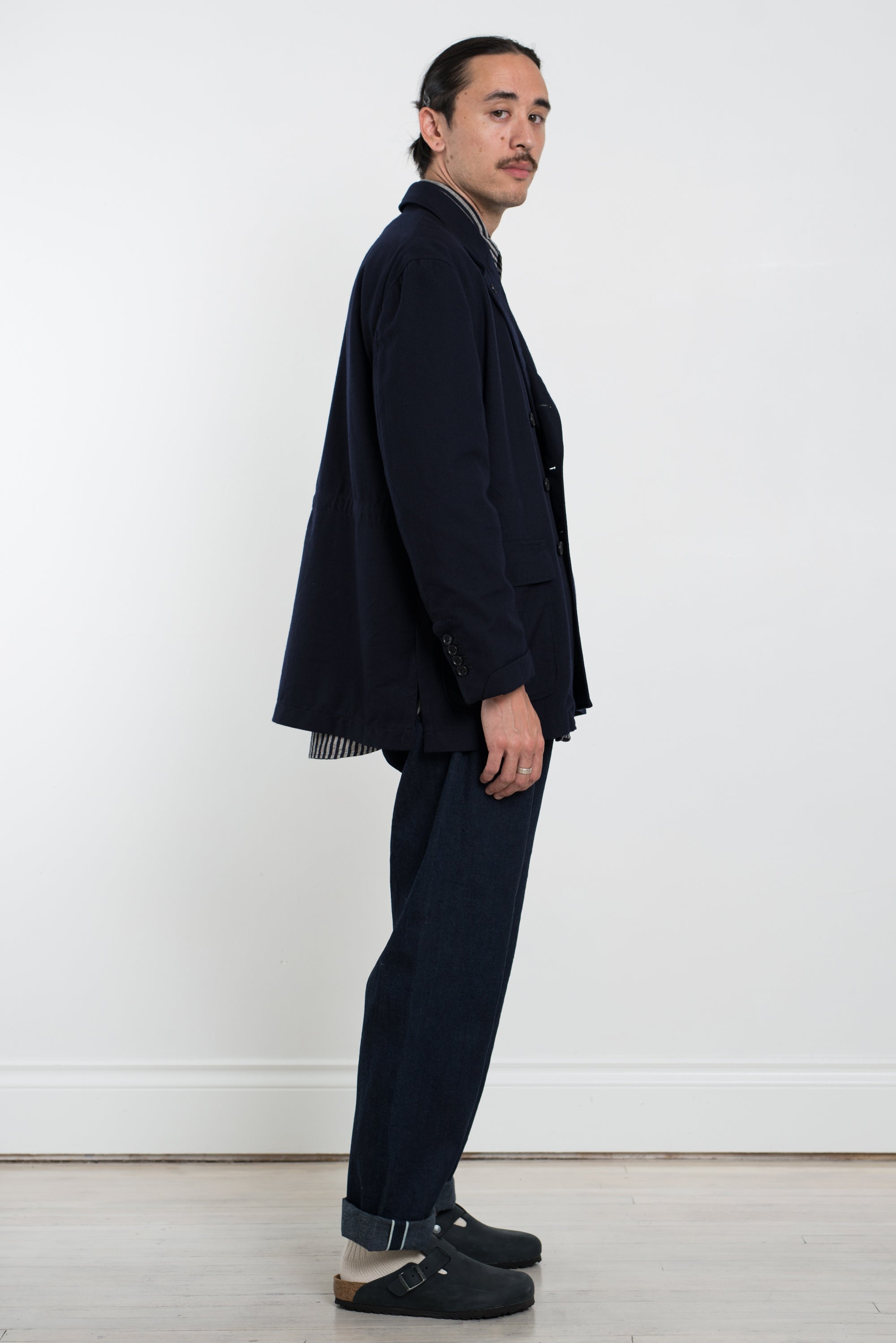 Engineered Garments Reefer Wool Uniform Serge Jacket - Dark Navy ...
