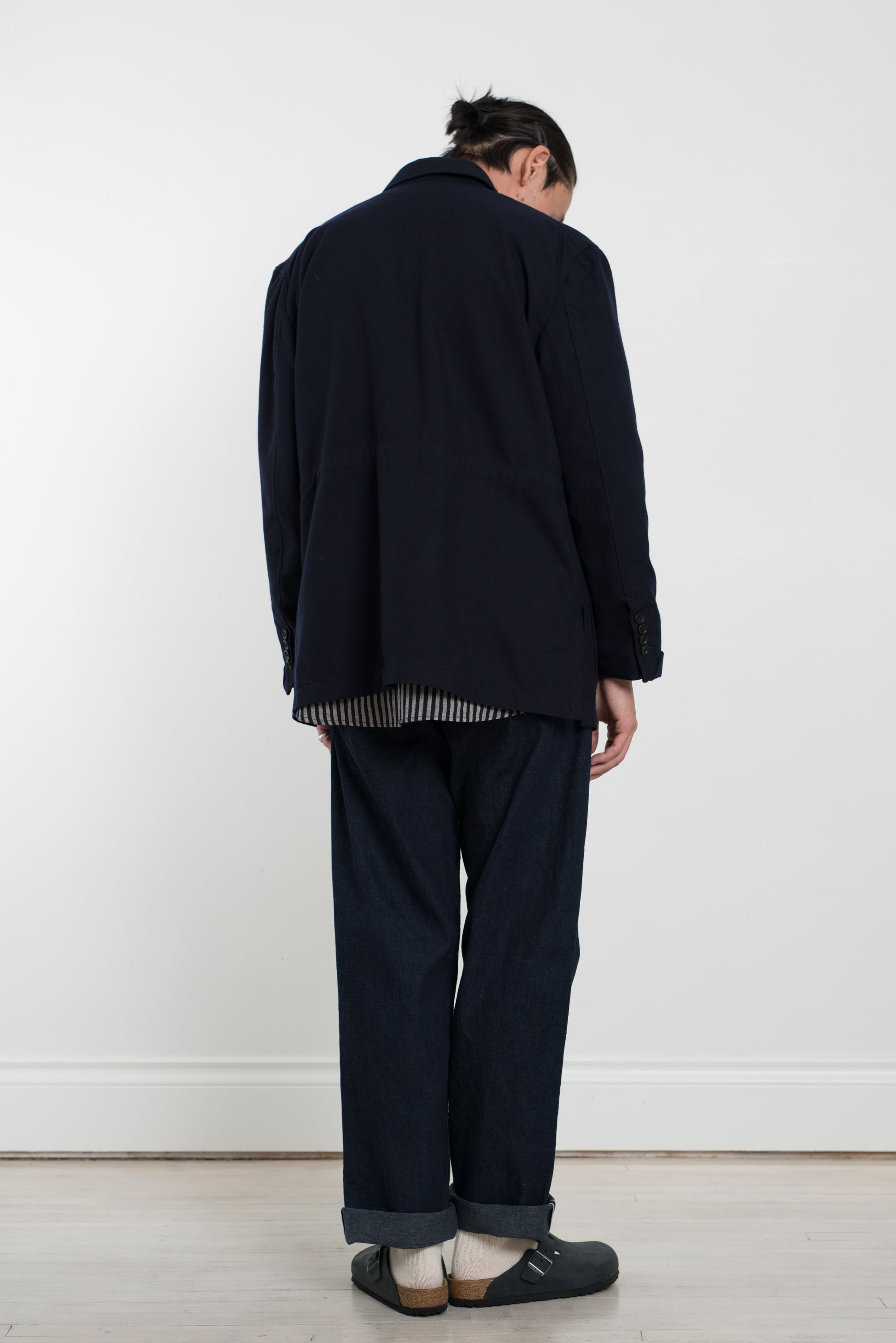 Engineered Garments Reefer Wool Uniform Serge Jacket - Dark Navy ...