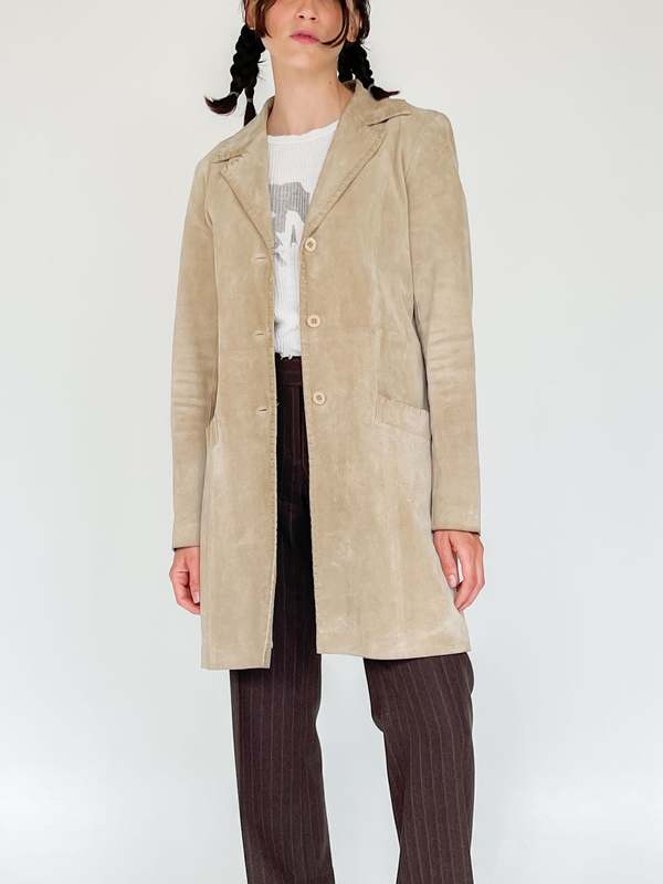 Suede Leather Jacket - Fawn | Garmentory