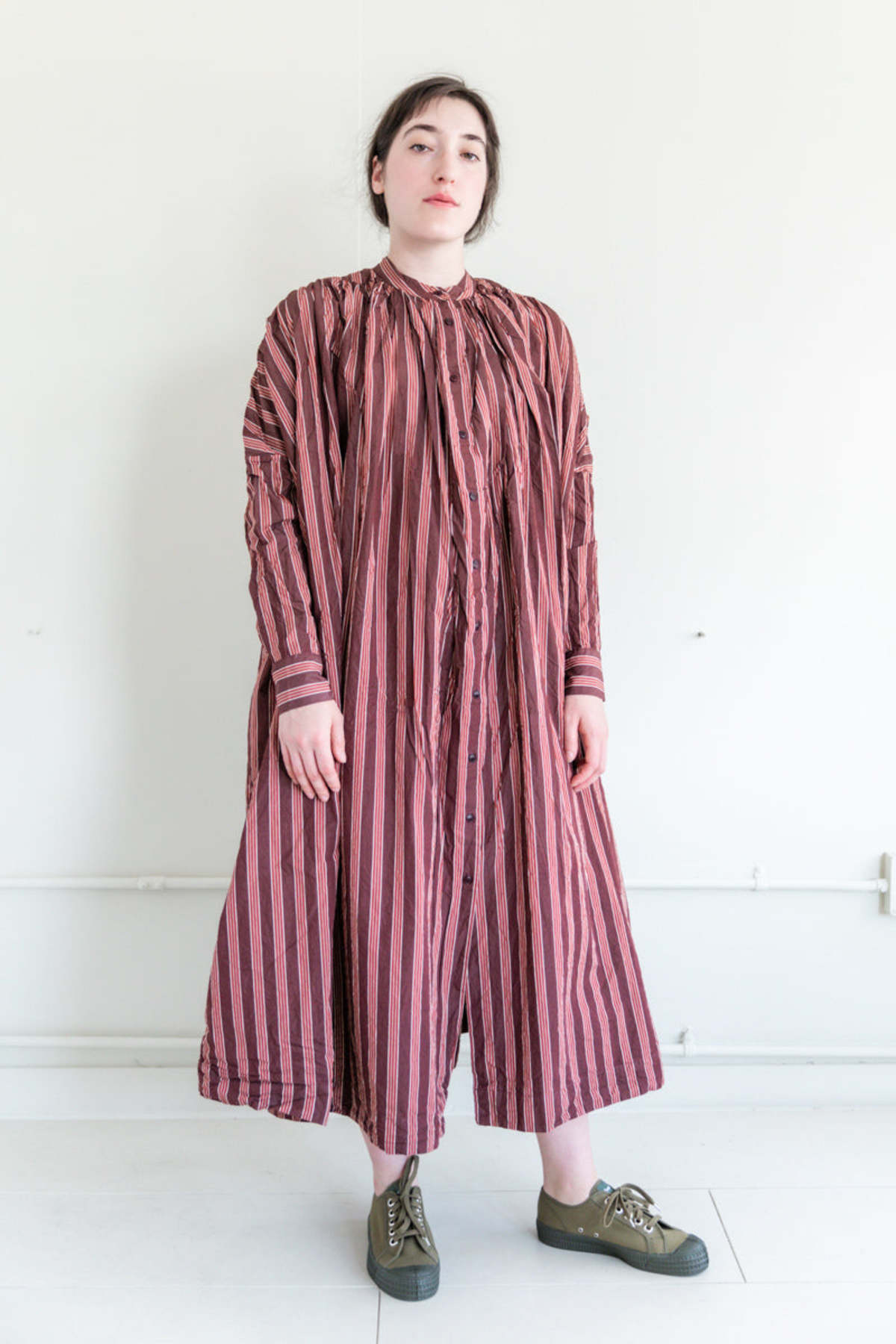 Casey Casey Chrysantheme Dress - Brick Stripe | Garmentory