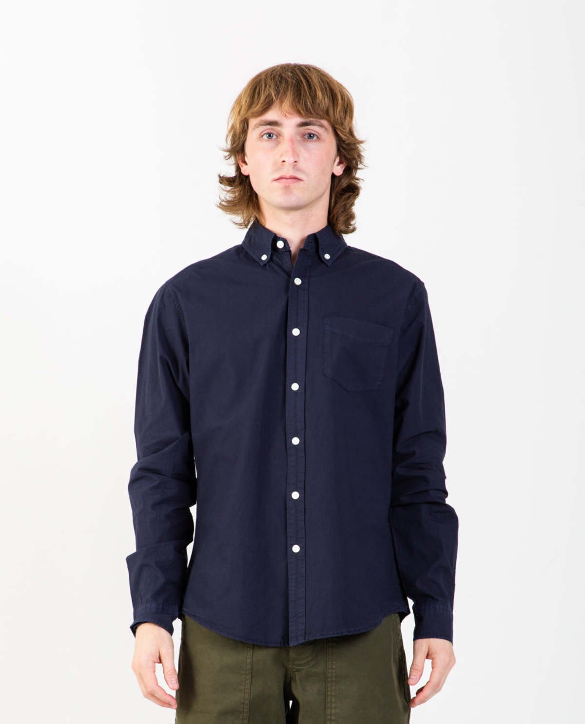 Alex Mill Paper Cotton Mill Shirt - Navy | Garmentory